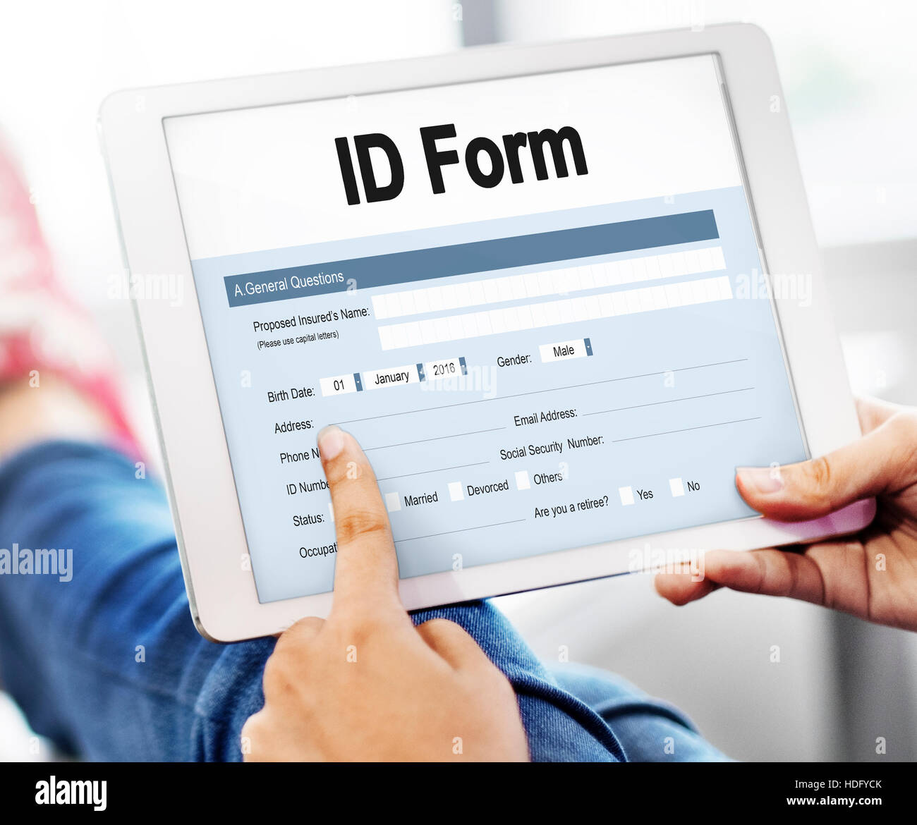 Identification Form ID Taxpayer Document Concept Stock Photo - Alamy
