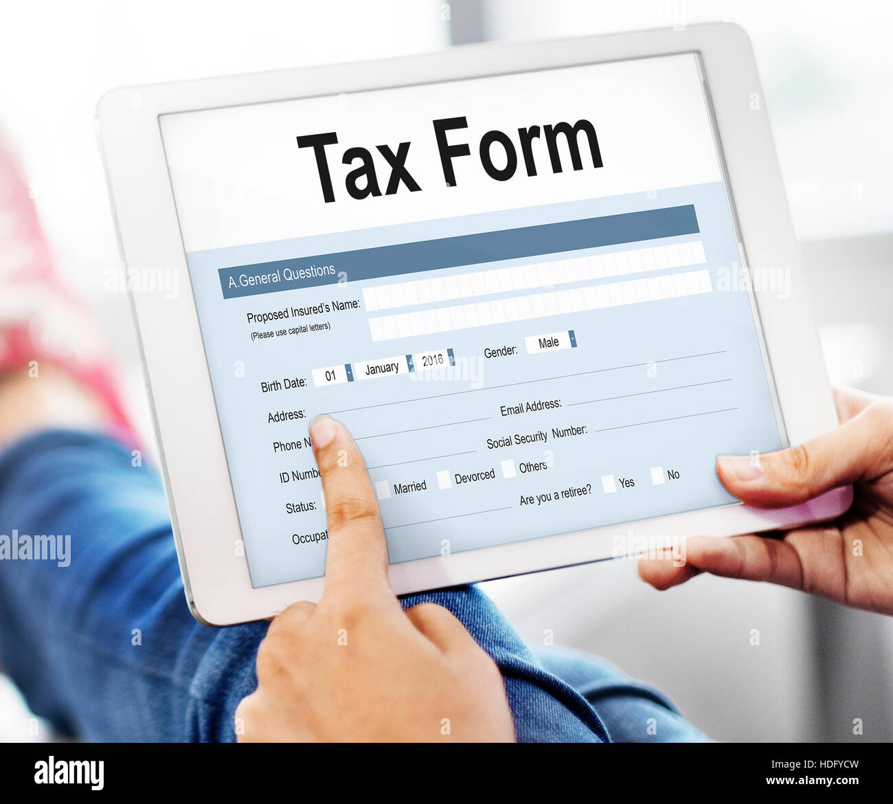 Tax Credits Claim Form Concept Stock Photo - Alamy