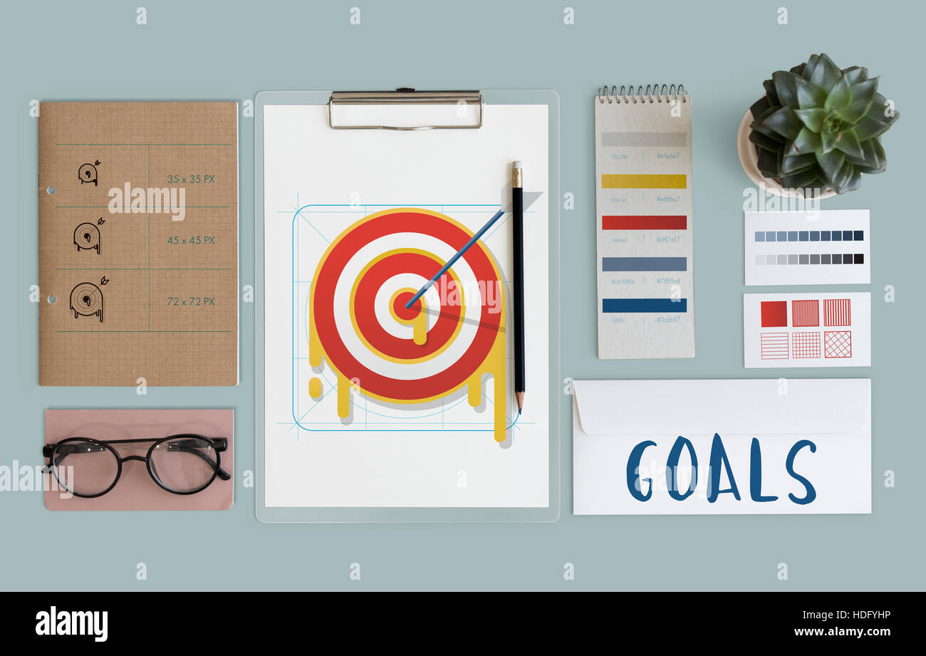 Plan Strategy Target Aim Success Concept Stock Photo - Alamy