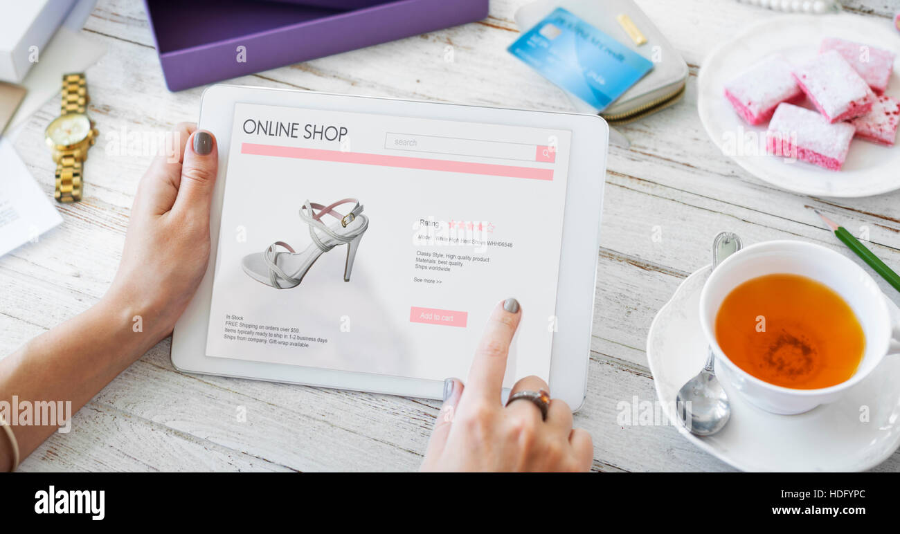 Shopping Internet Digital Connection Networking Concept Stock Photo - Alamy