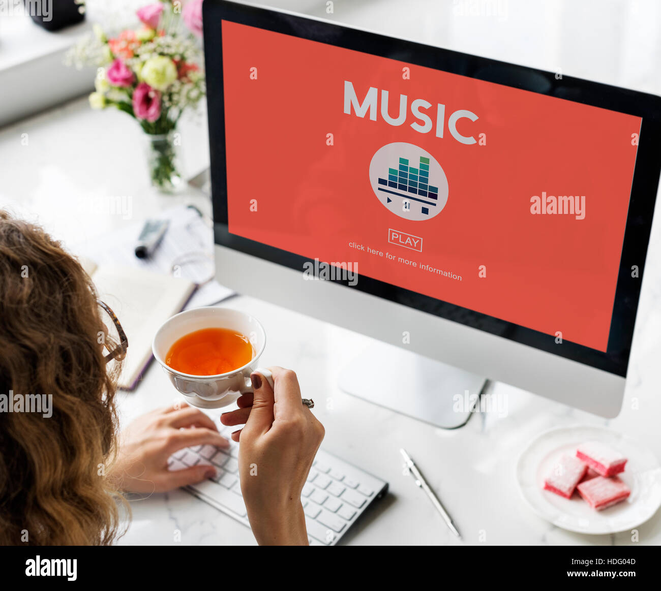 Music Melody Rhythm Instruments Vocal Sound Concept Stock Photo - Alamy