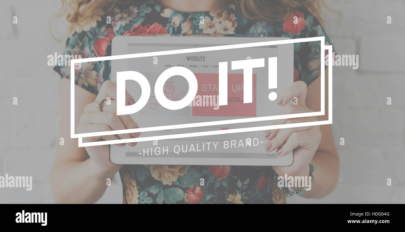 Do It Action Motivate Planning Proactive Progress Concept Stock Photo ...