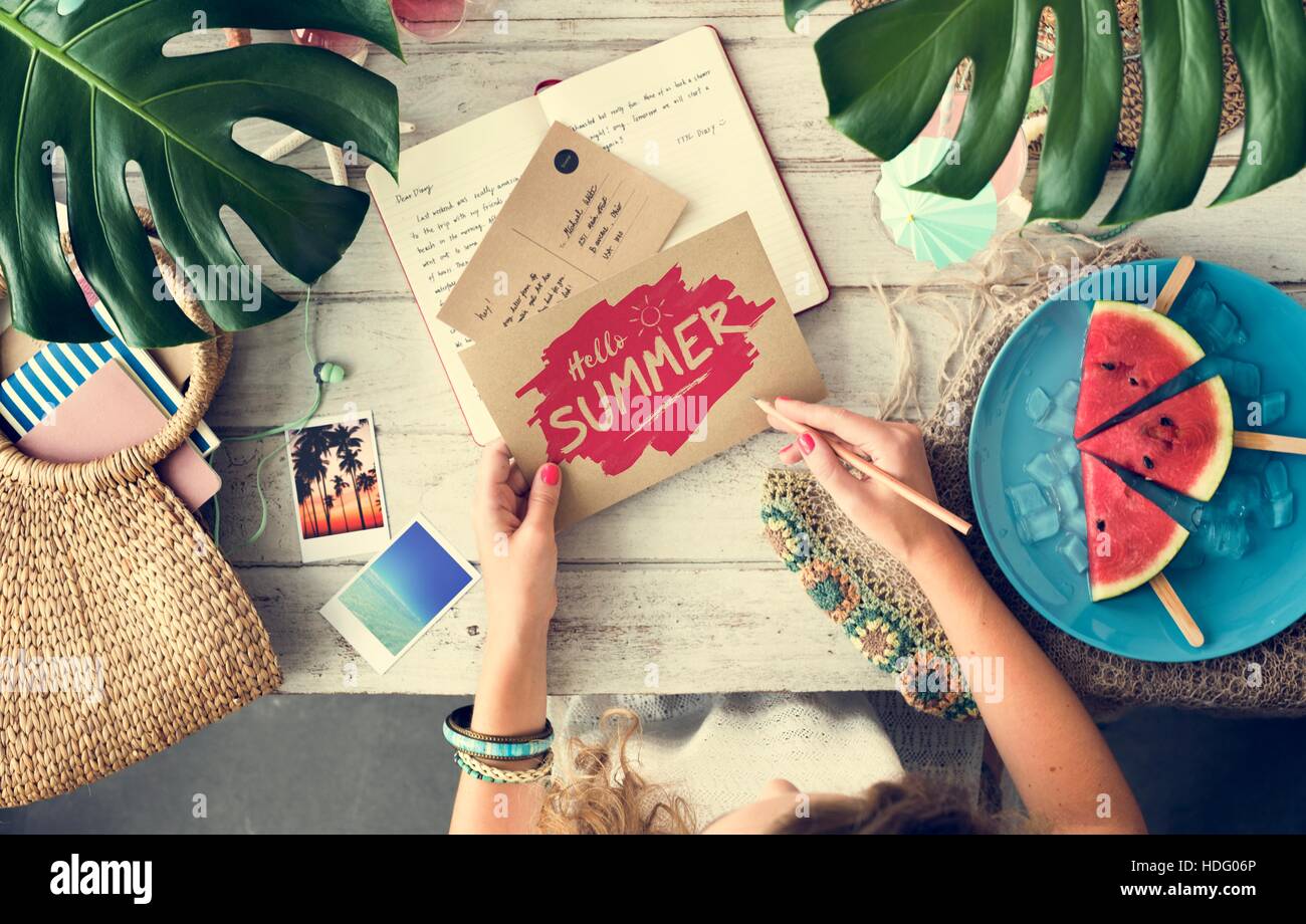 Summer Season Fun Rest Concept Stock Photo - Alamy