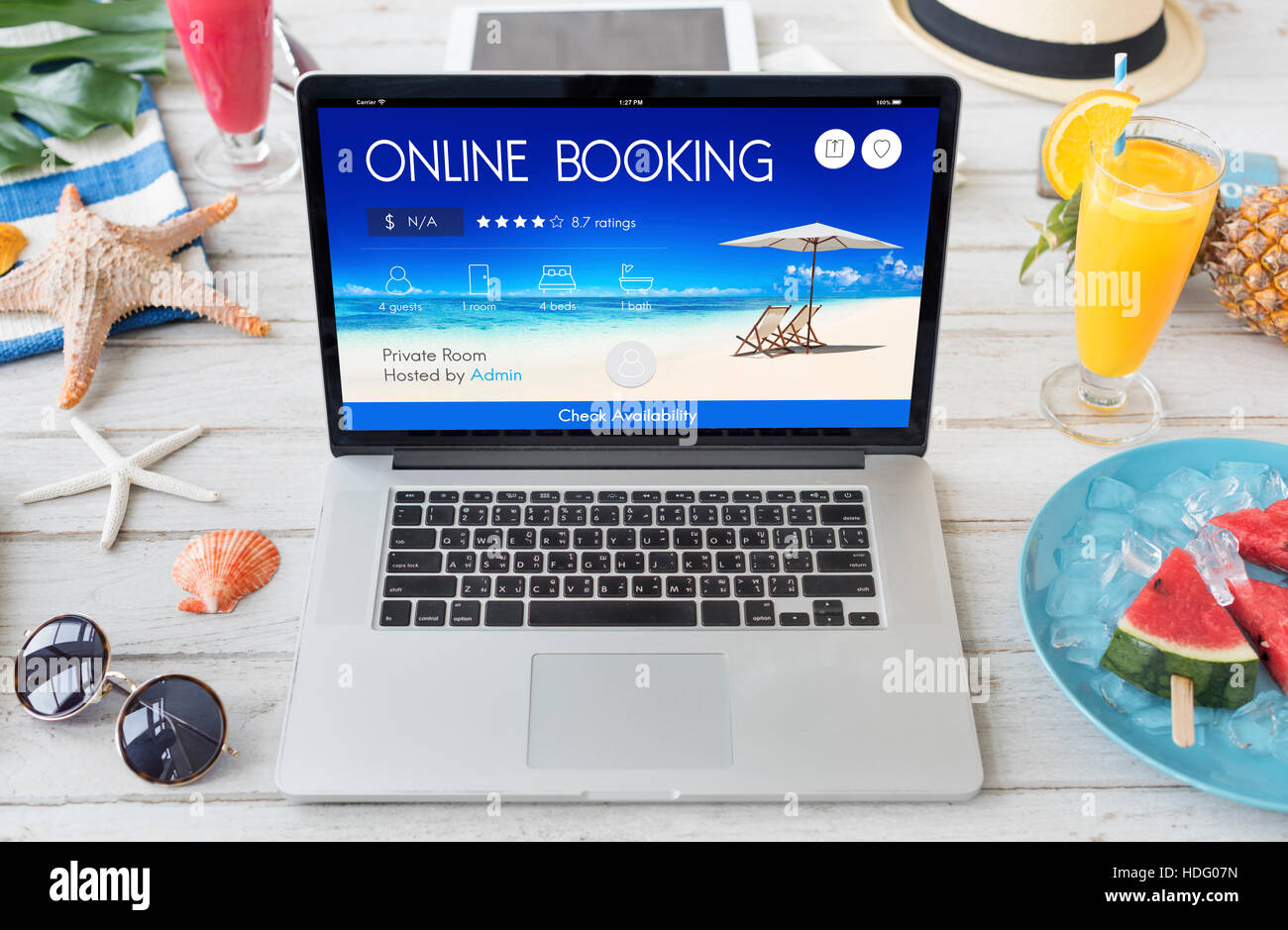 Booking Ticket Online Reservation Travel Flight Concept Stock Photo - Alamy
