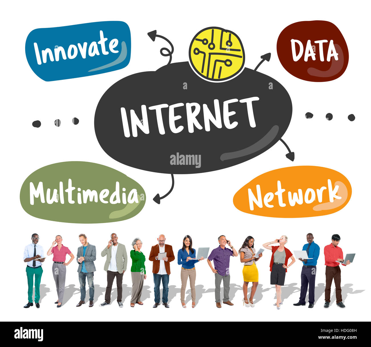 Internet Connection Word Diagram Concept Stock Photo - Alamy