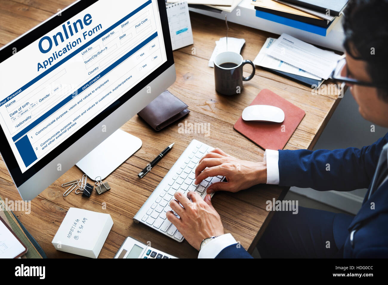 Online application form info hi-res stock photography and images - Alamy