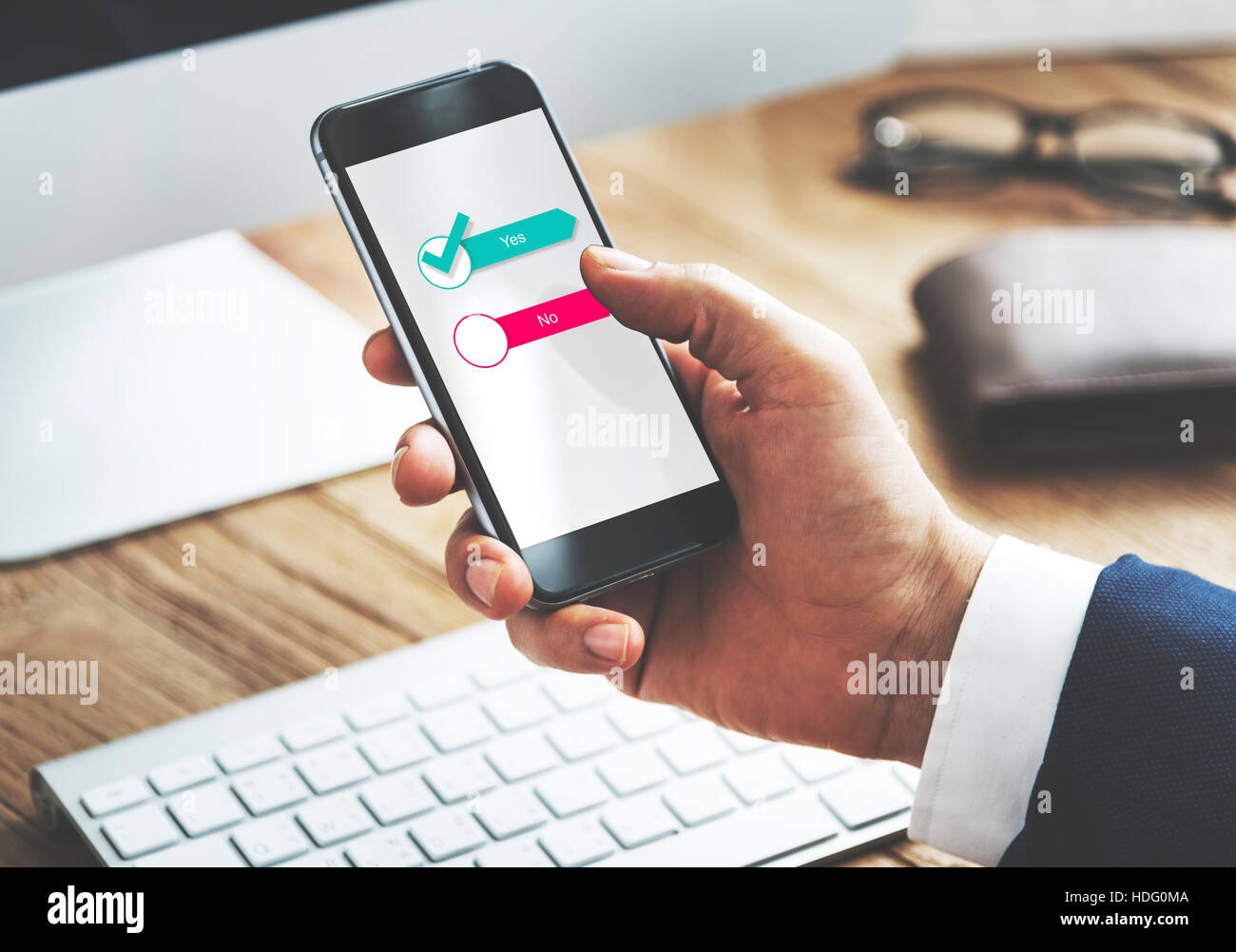 Yes No Answer Questionnaire Concept Stock Photo - Alamy