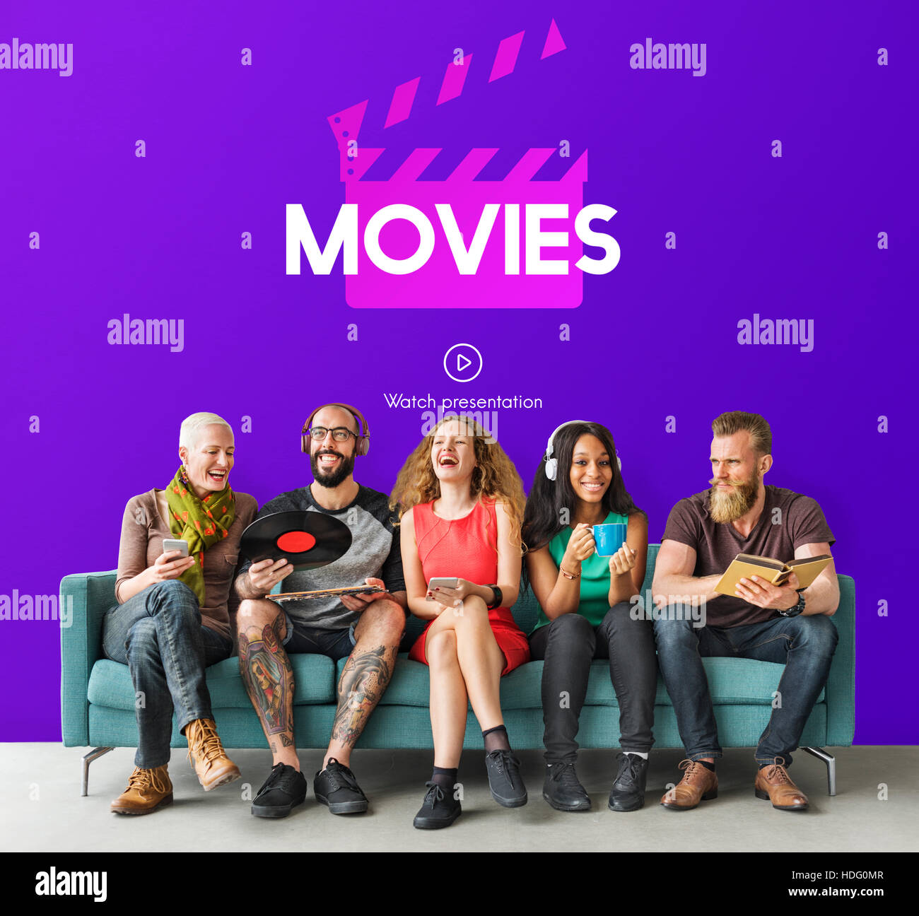 Media Movie Entertainment Graphic Concept Stock Photo Alamy