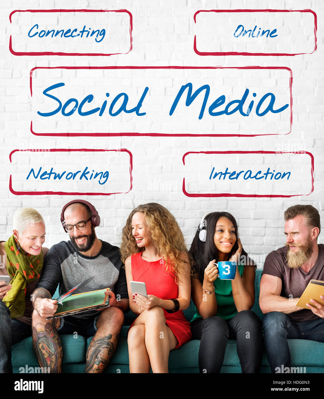 Social Media Communication Share Connect Concept Stock Photo - Alamy