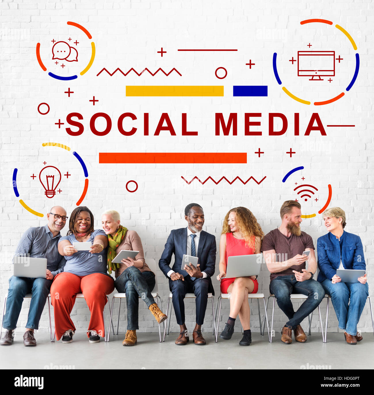 Social Media Connection Communication Graphic Concept Stock Photo - Alamy