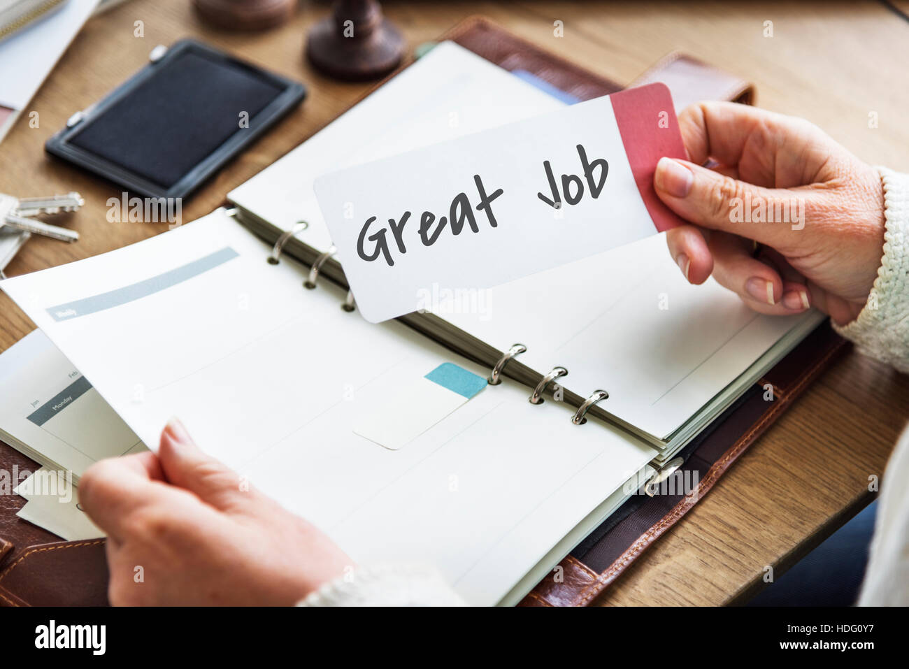 Great Job Excellent Expertise Victory Prefect Concept Stock Photo - Alamy