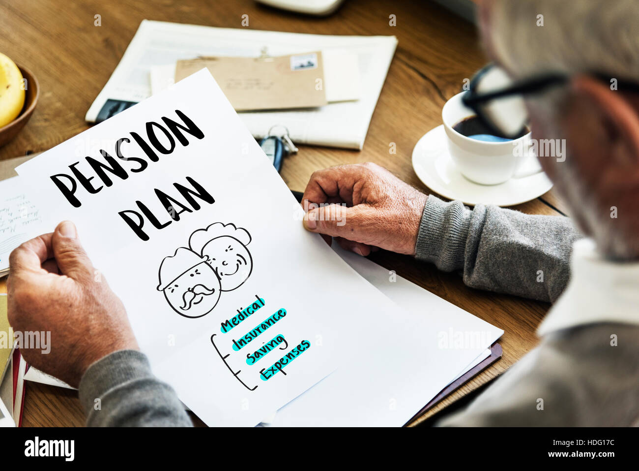 Retirement Financial Plan Risk Assessment Senior Concept Stock Photo ...