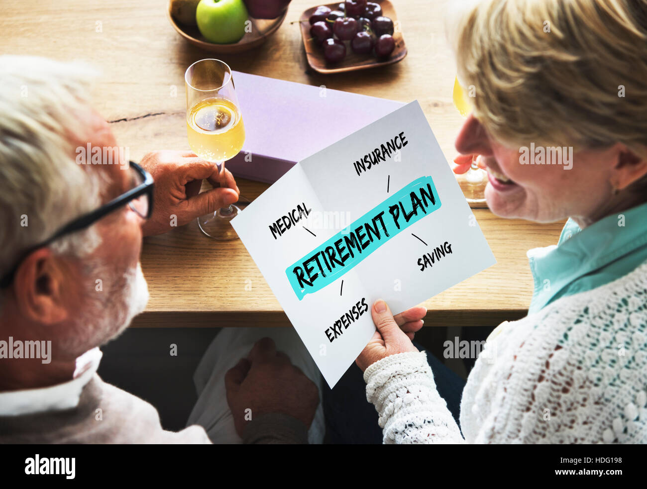 Retirement Plan Diagram Graphic Concept Stock Photo - Alamy