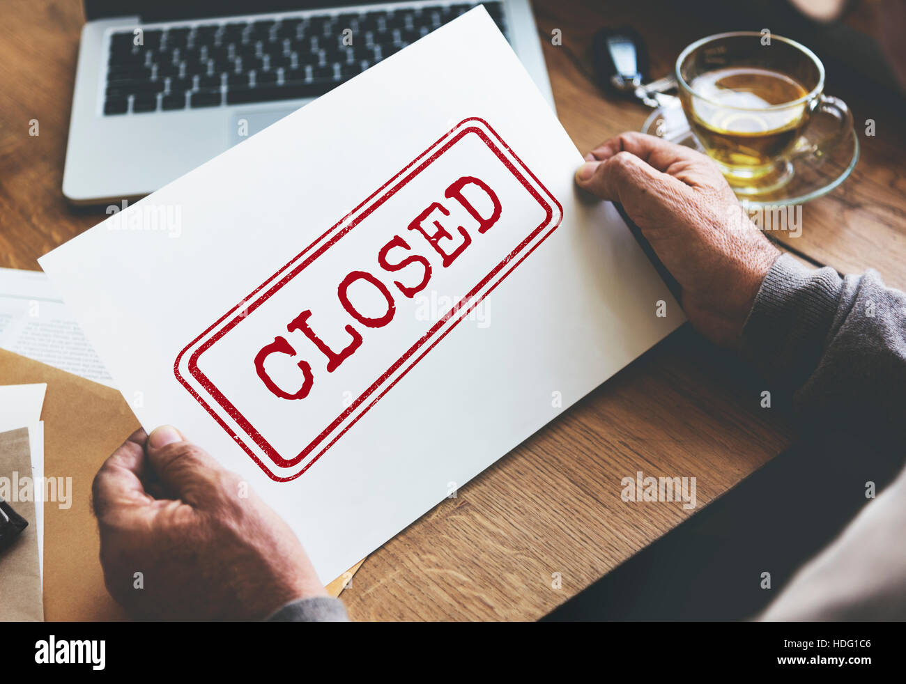 Closed Covered Finished Sealed Blocked Shut Concept Stock Photo - Alamy