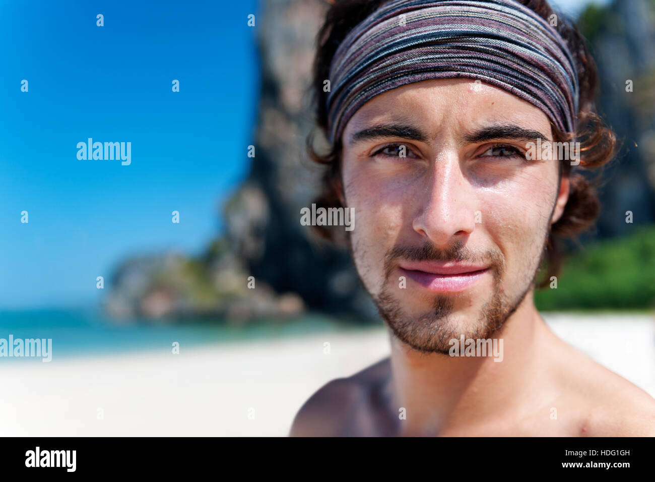 Male Man Beach Free Holiday Summer Relaxation Concept Stock Photo - Alamy