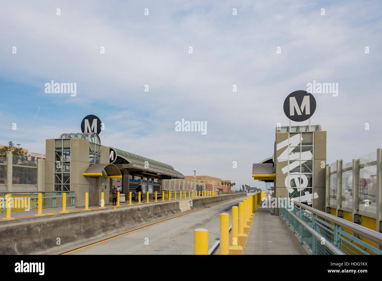 Los Angeles, DEC 5: Station of Metro Silver Line on DEC 5, 2016 at Los ...