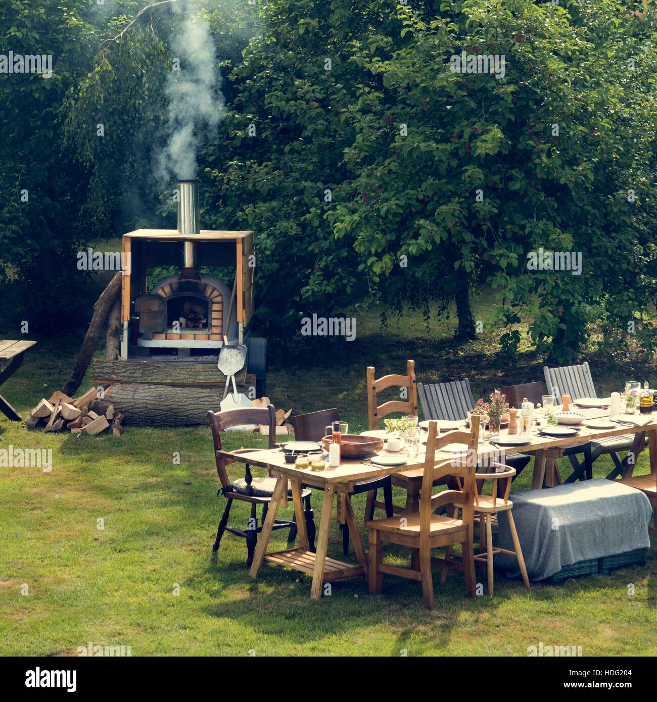 Table Dishware Decor Dinner Concept Stock Photo - Alamy