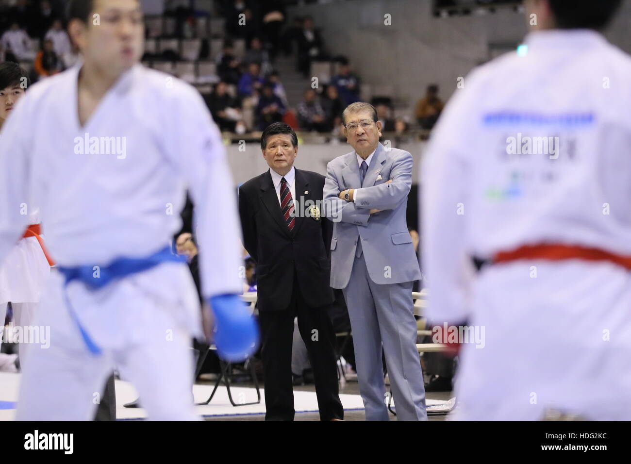 Tokyo, Japan. 10th Dec, 2016. L-R) Shigeo Kurihara, Takashi Sasagawa ...