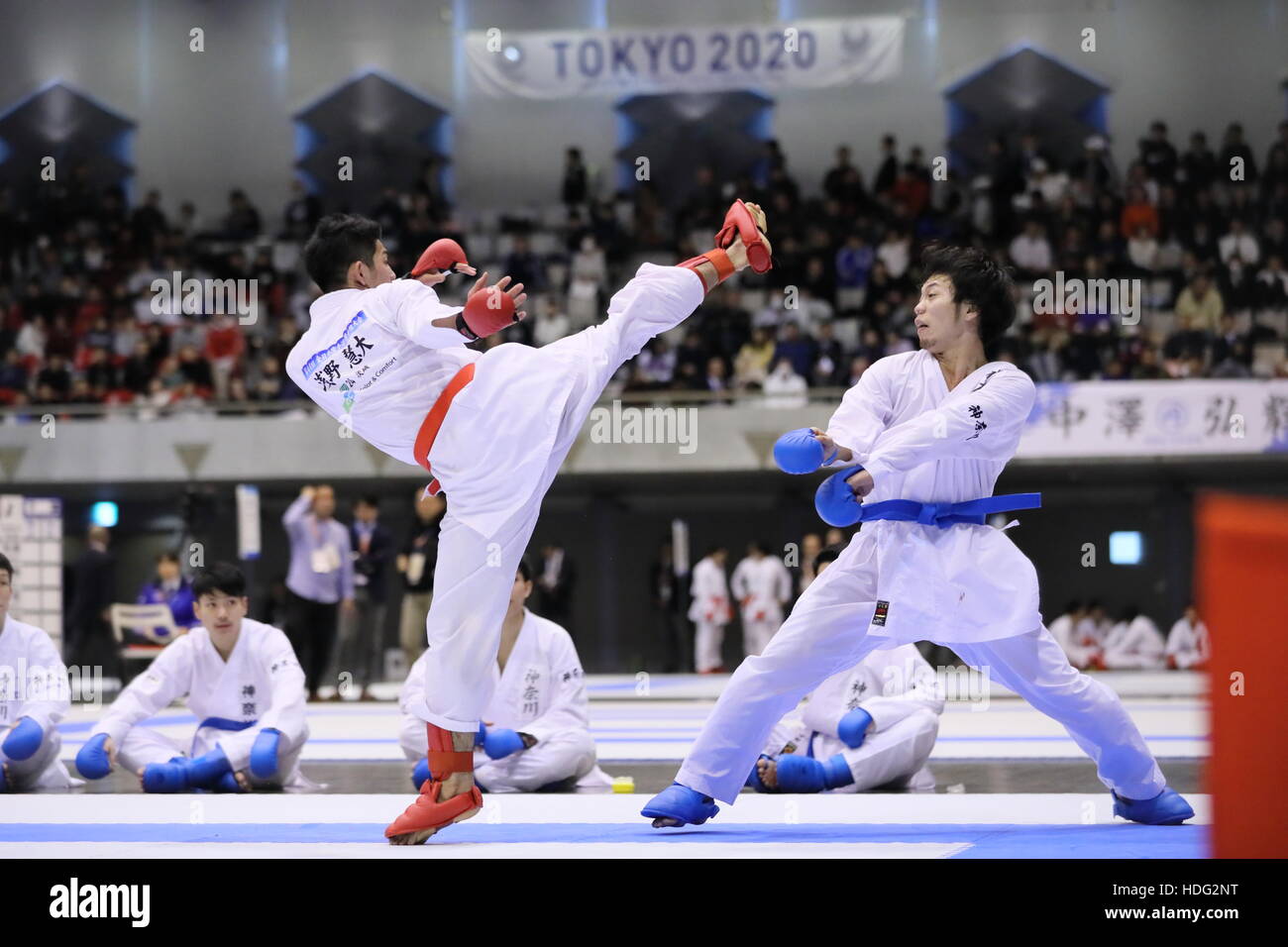 Tokyo, Japan. 10th Dec, 2016. (L-R) Keita Asano, Mizuki Kashima Karate ...