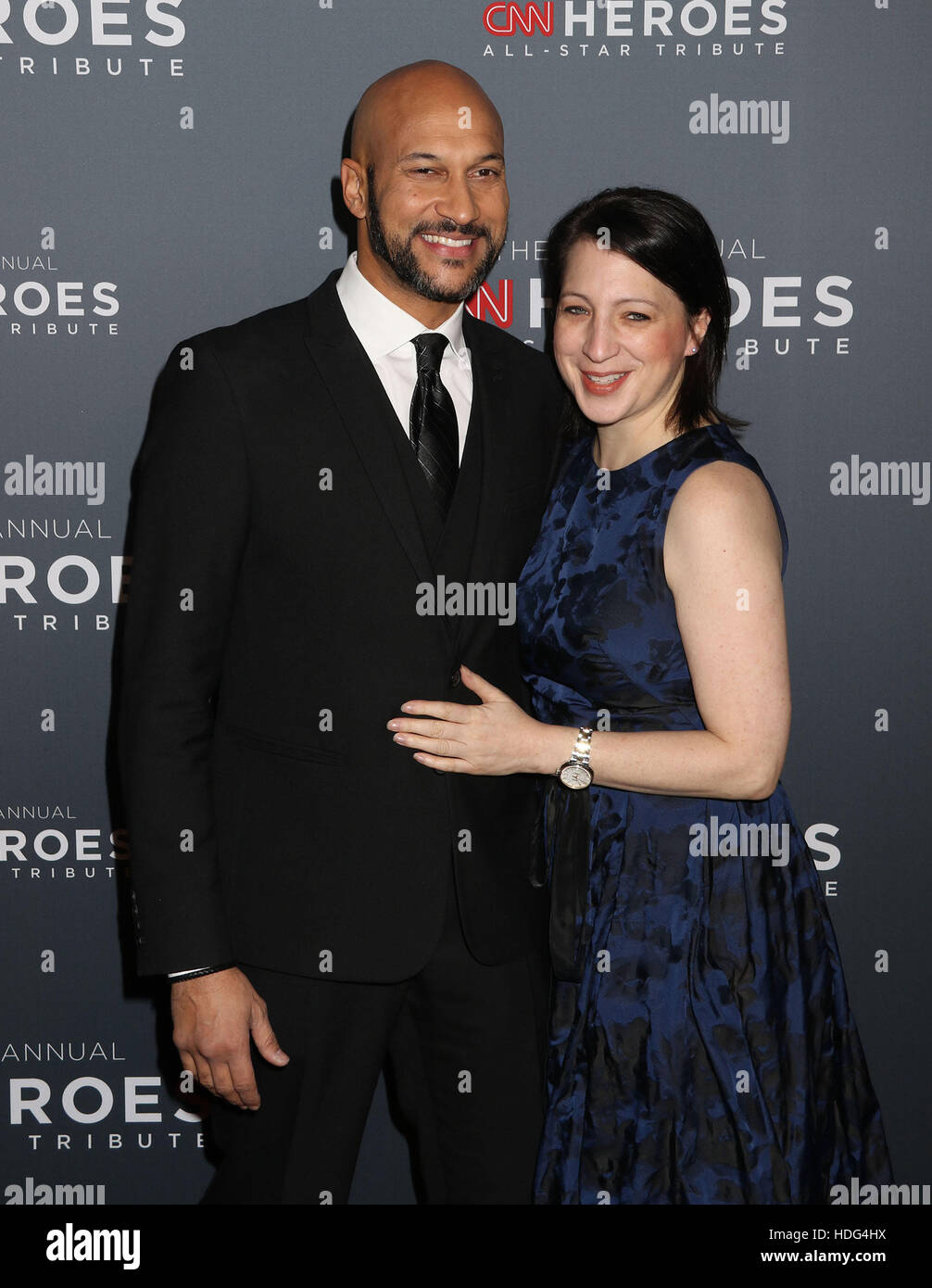 New York, USA. 11th Dec, 2016. Actor KEEGAN-MICHAEL KEY and Elisa Key ...