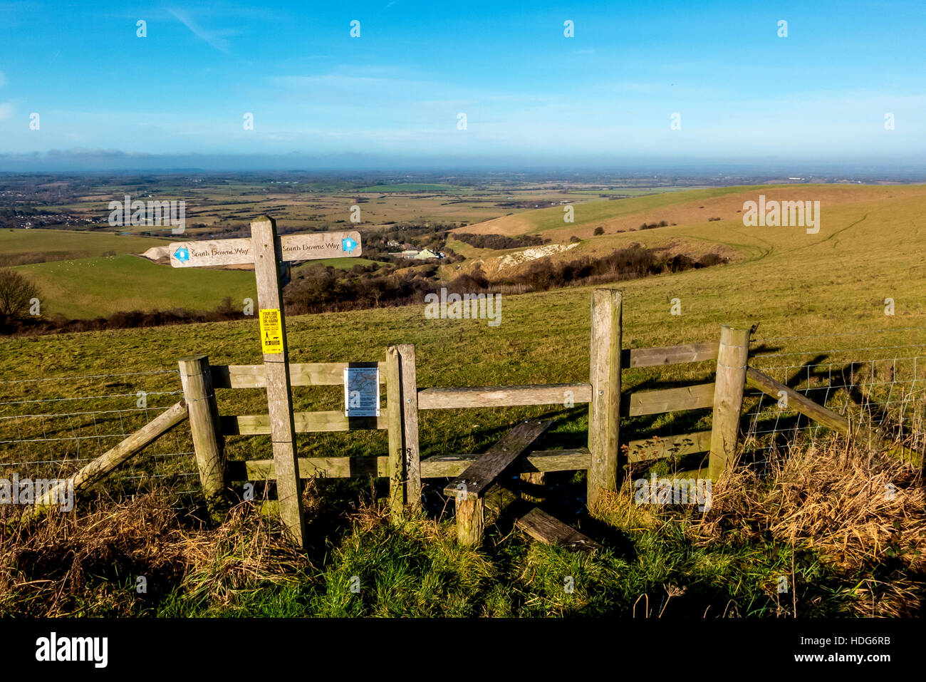 Upper Beeding, UK. 11th Dec, 2016. Walkers on the South Downs near ...