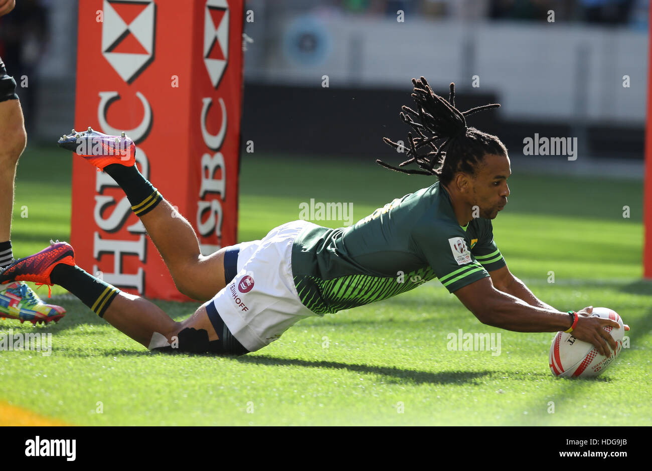 The SA Rugby Springbok Sevens players in action during the 2016 HSBC ...