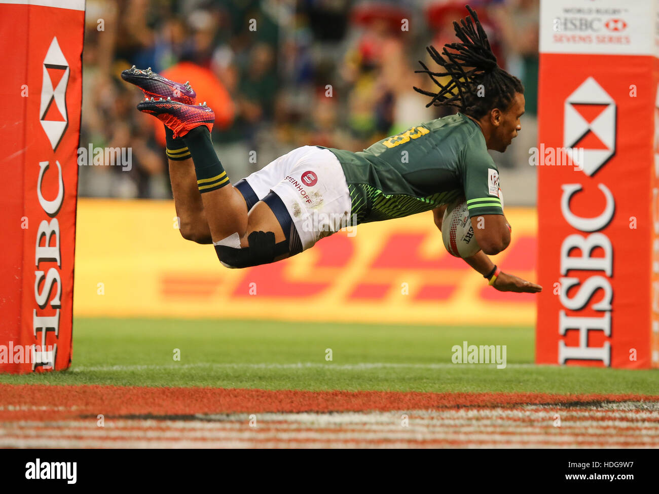 The SA Rugby Springbok Sevens players in action during the 2016 HSBC ...