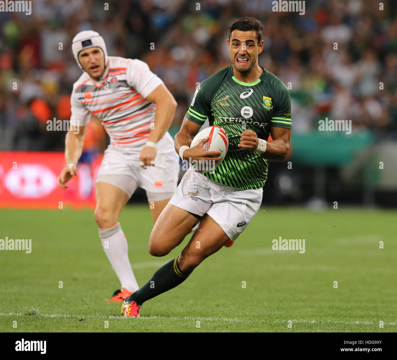 The SA Rugby Springbok Sevens players in action during the 2016 HSBC ...