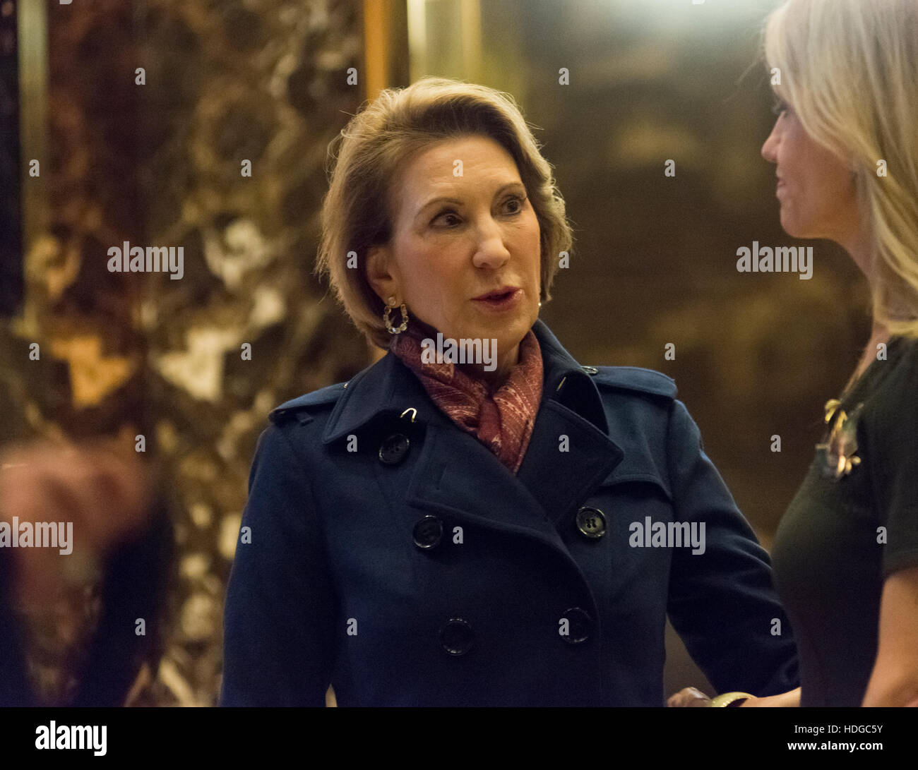 New York, USA. 12th Dec, 2016. Carly Fiorina (L) and Kellyanne Conway ...