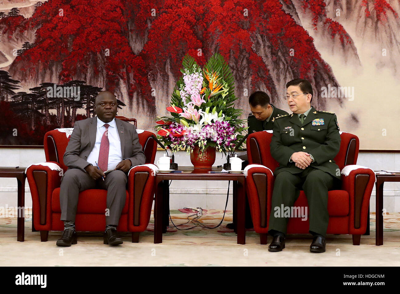 Beijing, China. 12th Dec, 2016. Chinese Defense Minister Chang Wanquan ...