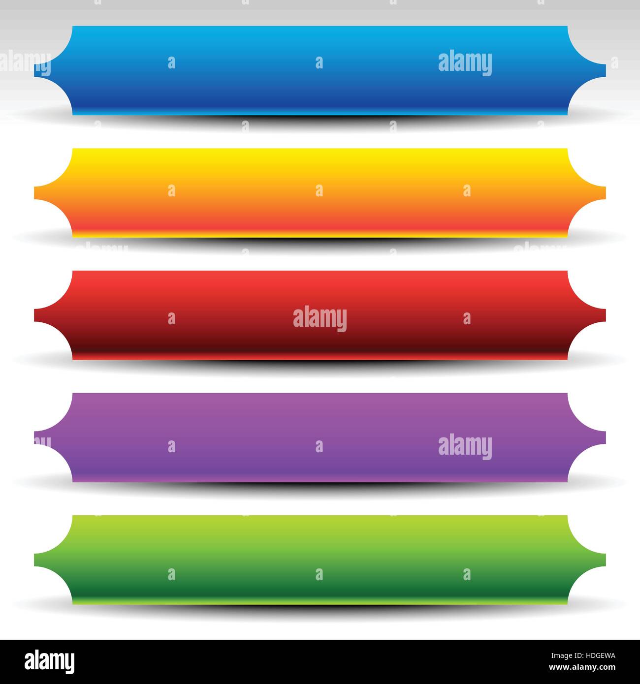 Banner, button (plaque) background, shape set in vibrant colors Stock ...