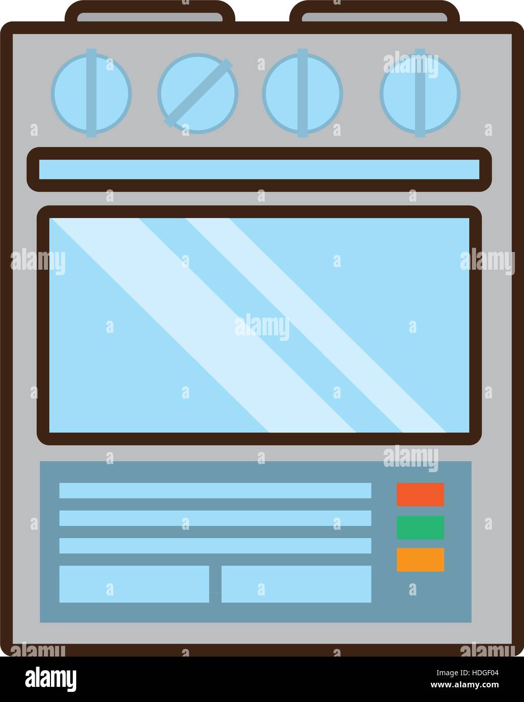 cartoon gas stove appliance kitchen home vector illustration eps 10 ...