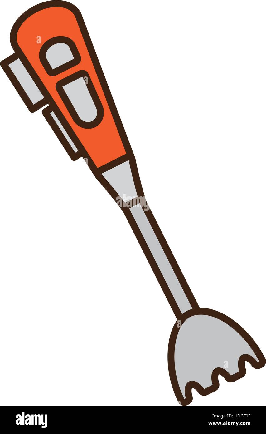 cartoon processor food blender kitchen appliance vector illustration ...