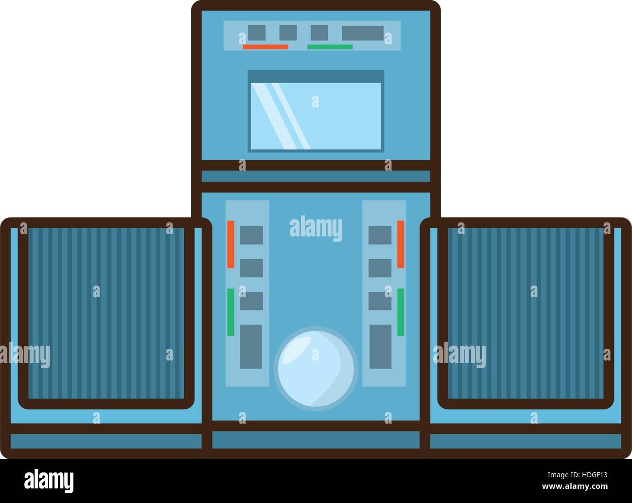 cartoon tape recorder music appliance vector illustration eps 10 Stock ...
