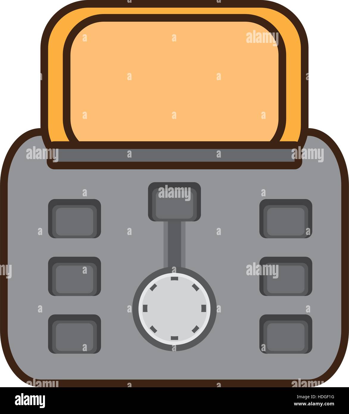 cartoon gray toaster breakfast appliance house vector illustration eps ...