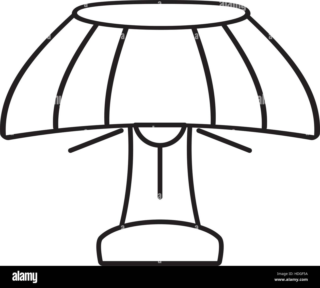 table lamp house appliance decorative outline vector illustration eps ...