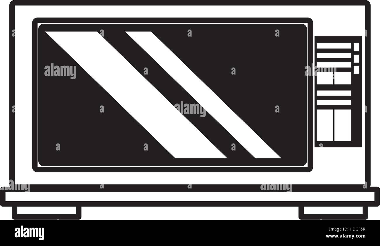 microwave domestic appliance outline vector illustration eps 10 Stock ...
