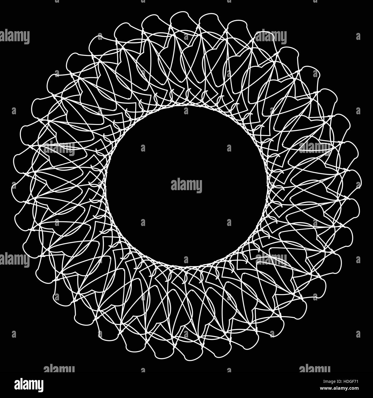 Geometric circle. Circular element. Abstract spiral motif with ...