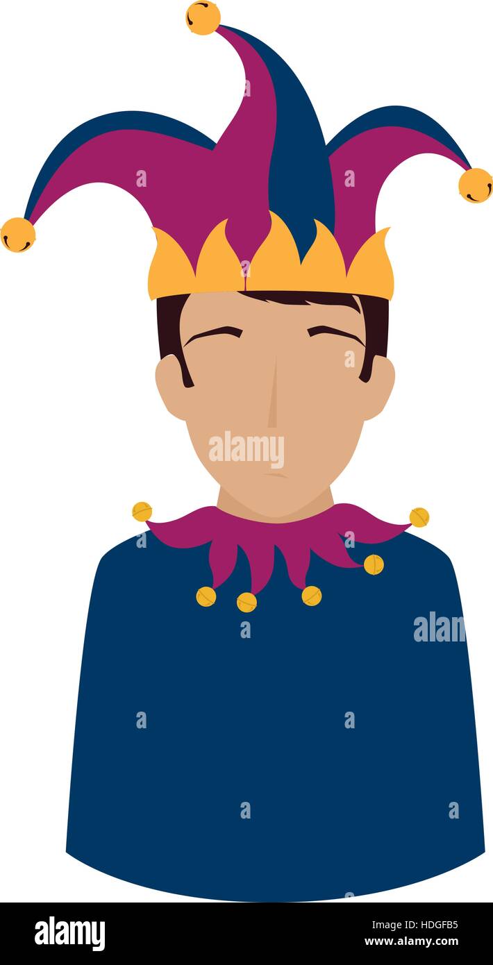 jester comic character isolated icon vector illustration design Stock ...