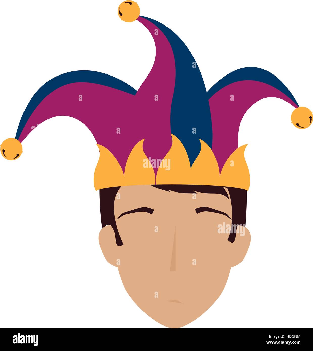 jester comic character isolated icon vector illustration design Stock ...