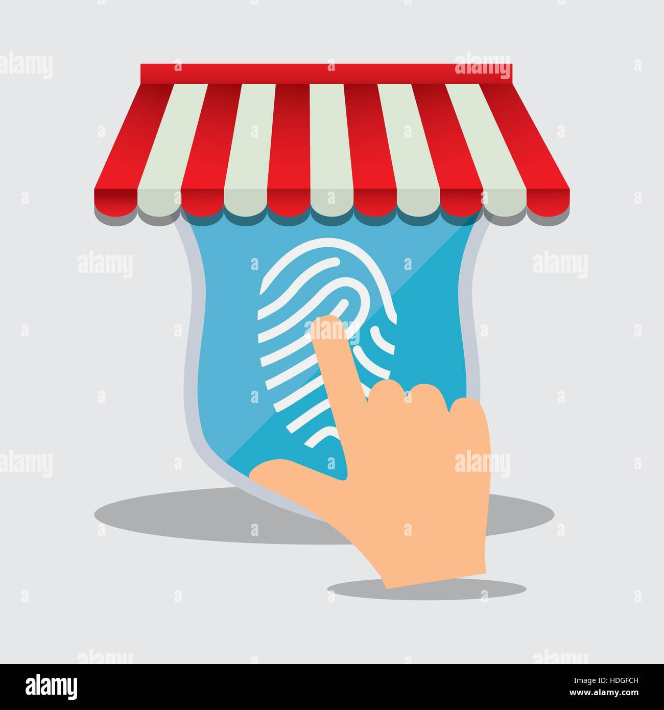 Hand touching cloud Stock Vector Images - Alamy