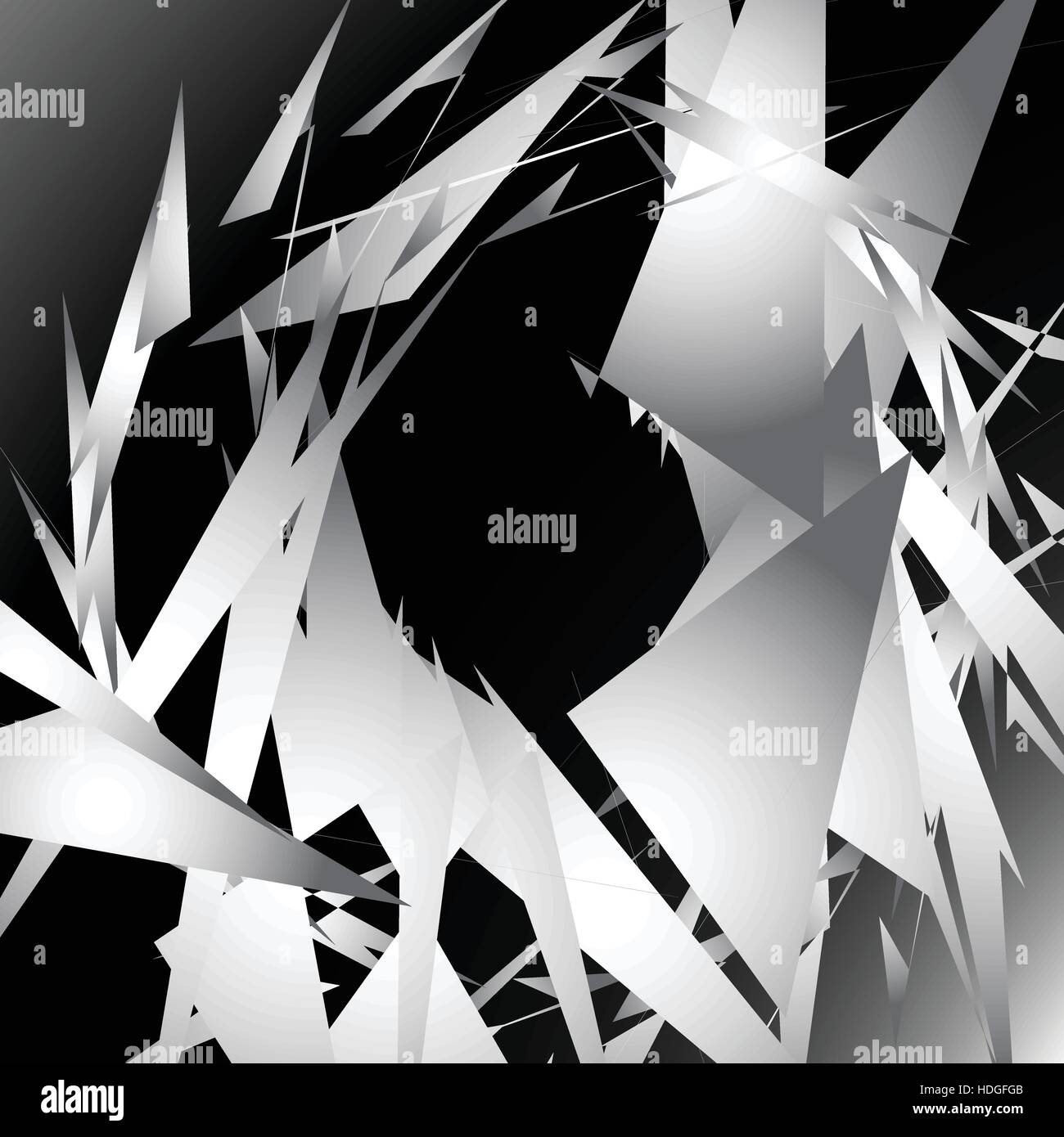 Geometric art with shaded edgy random shapes. Shattered rough texture ...