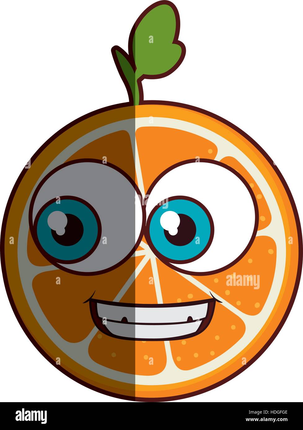 fresh fruit comic character isolated icon vector illustration design ...