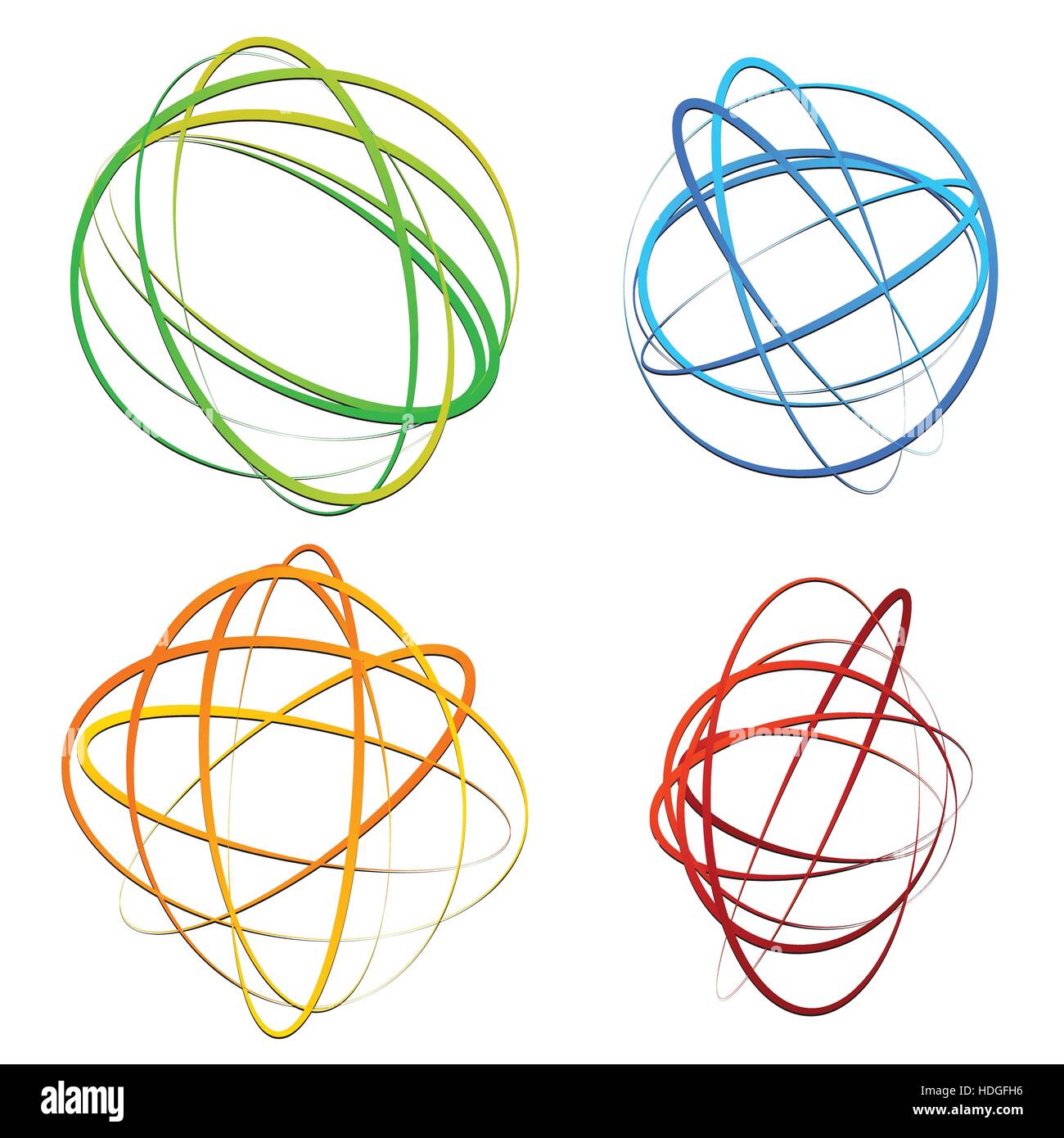 Circle design element with random oval, ellipse shapes Stock Vector ...