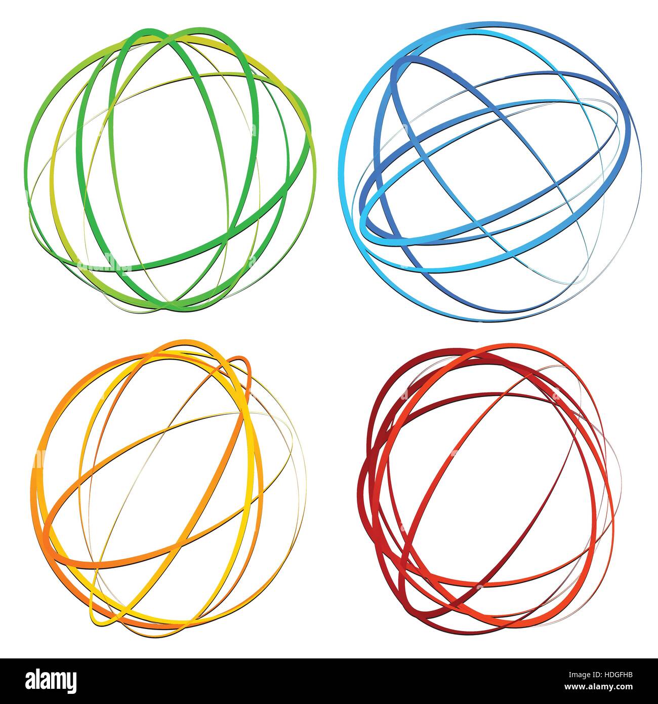 Circle design element with random oval, ellipse shapes Stock Vector ...