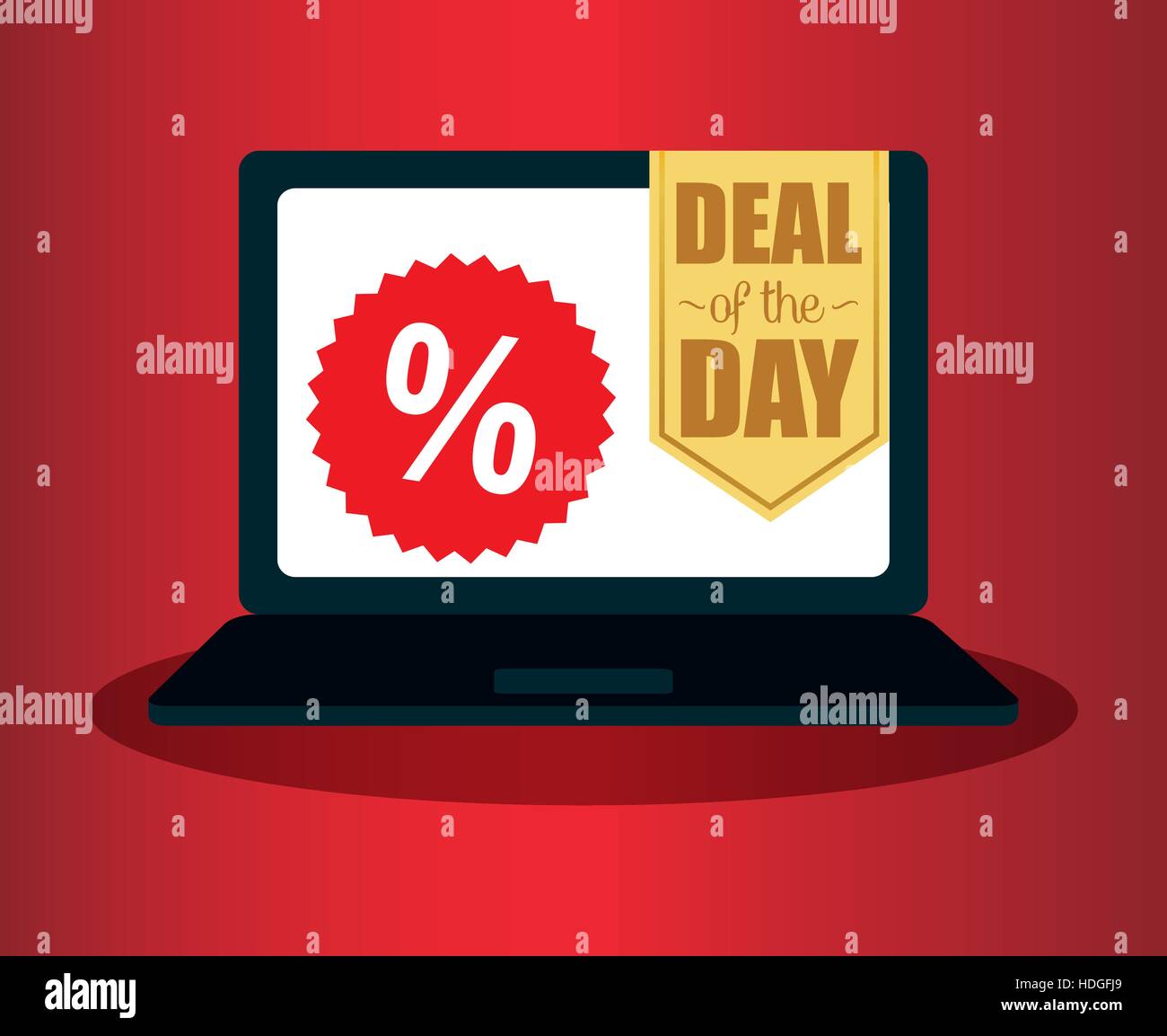 laptop deals day technology discounts vector illustration eps 10 Stock ...