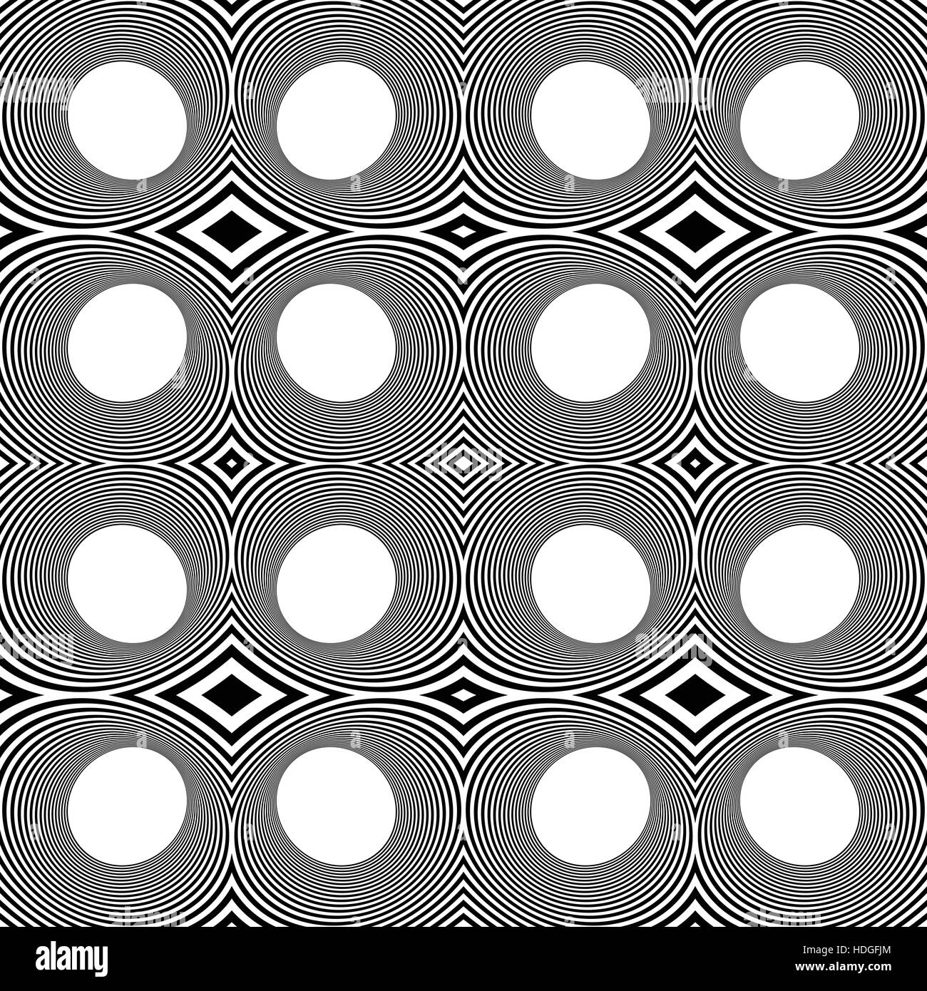 Pattern with mirrored ovals, ellipses, abstract repeatable black and ...