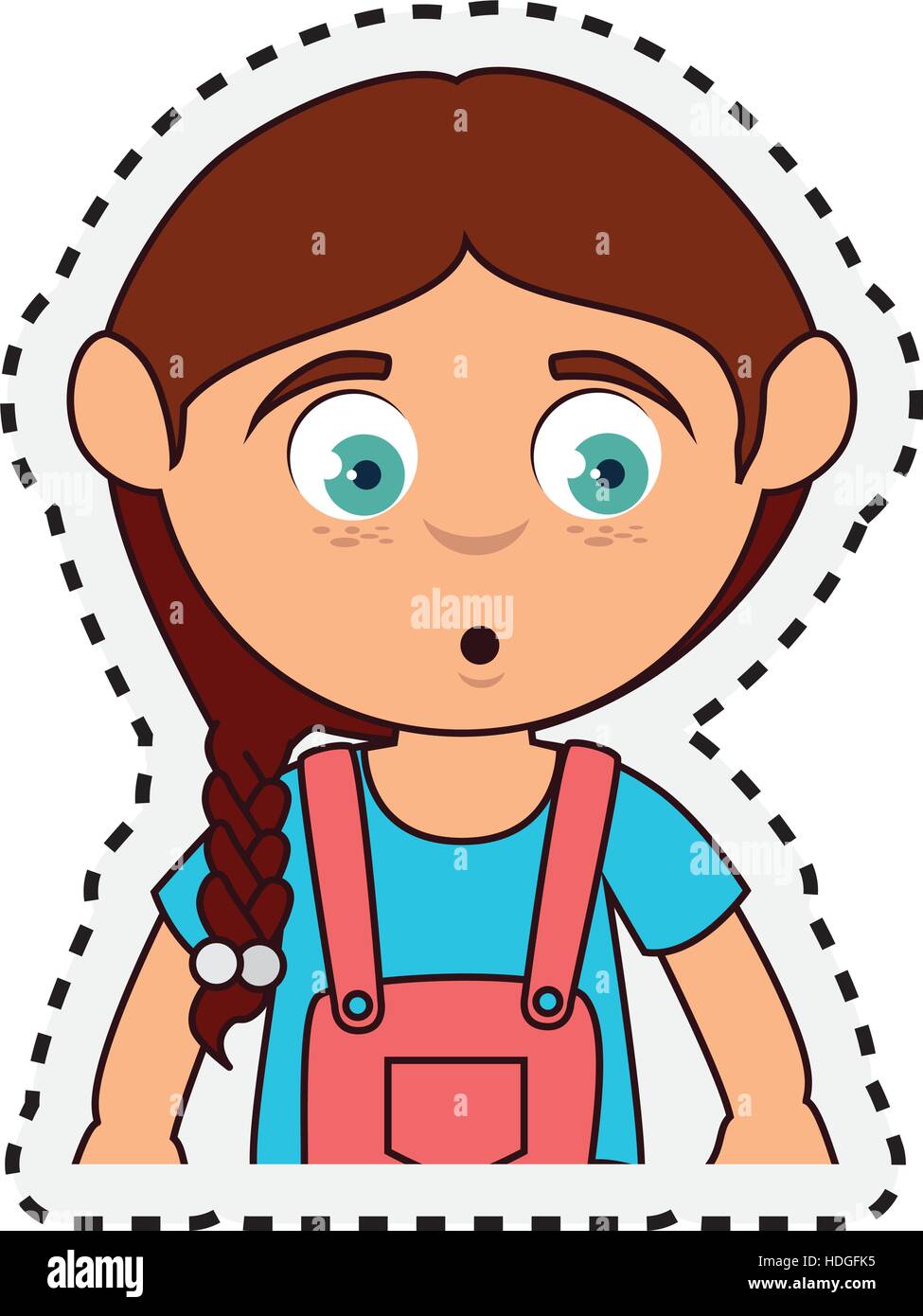 Cute girl whistling character vector illustration design Stock Vector ...