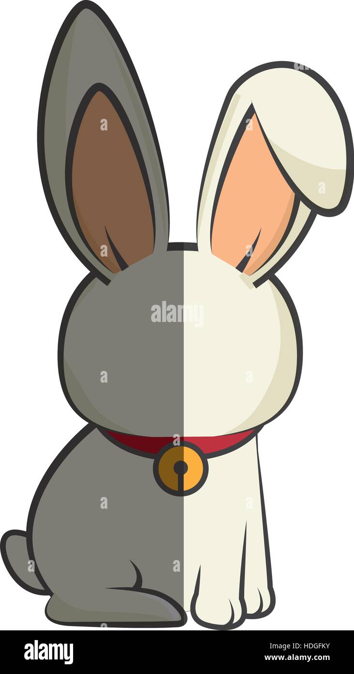 cute rabbit character kawaii style vector illustration design Stock ...