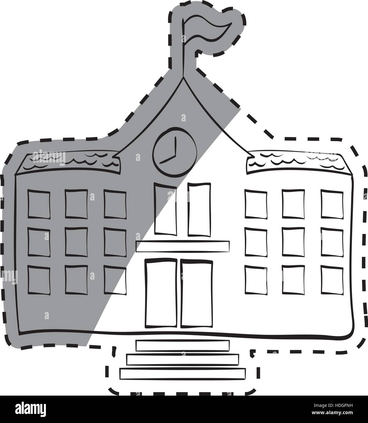 School building draw Stock Vector Image & Art - Alamy